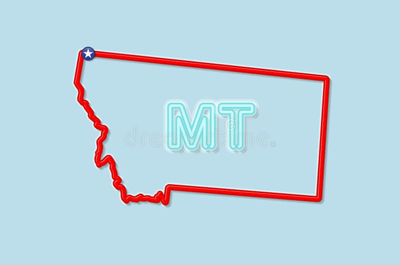 Montana Map Outline Stock Illustrations – 728 Montana Map Outline Stock ...
