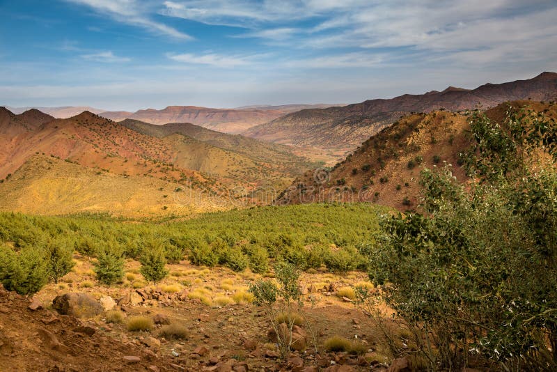 Planalto Elevado Nas Montanhas Do Atlas, Marrocos Foto de Stock ...