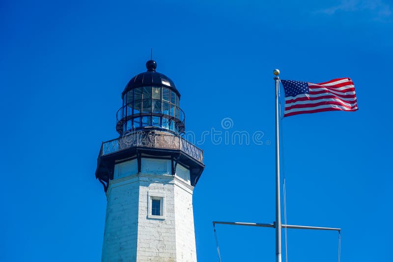 The Montauk Point Lighthouse at the Edge of Long Island in New York ...