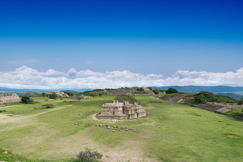 Monte Alban Archaeological Site, Oaxaca, Mexico Stock Image - Image of ...