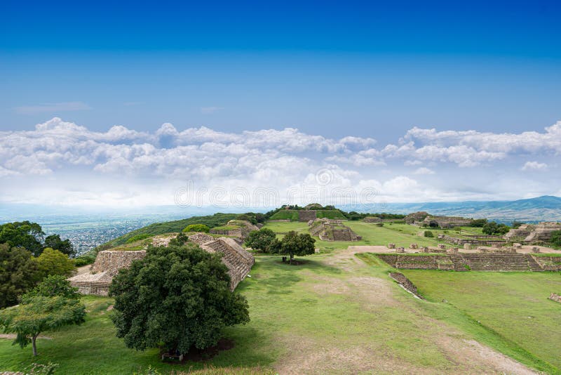 Monte Alban Archaeological Site, Oaxaca, Mexico Stock Photo - Image of ...