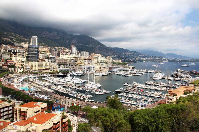Monte Carlo City, Monaco, Provence Stock Image - Image of mediterranean ...