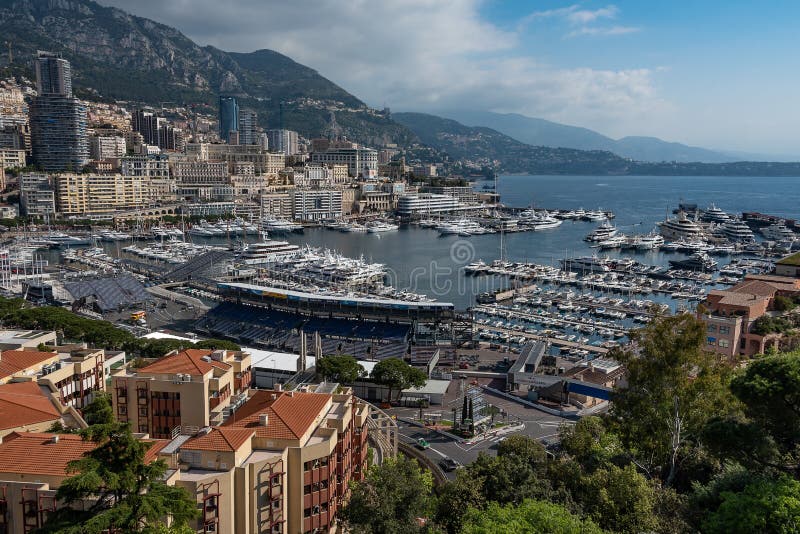 Monte Carlo Harbor - View from Royal Castle. Editorial Photo - Image of holiday, night: 130656271