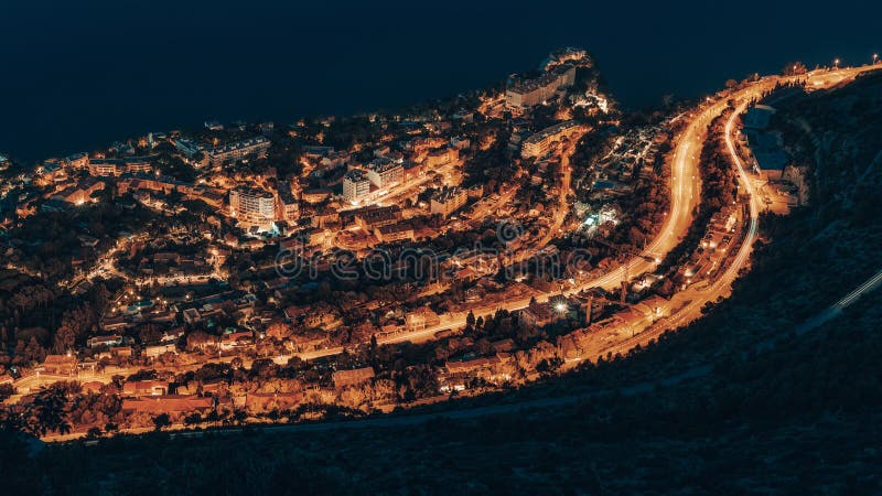 Monte Carlo at Night - Monaco Stock Image - Image of lights, national ...