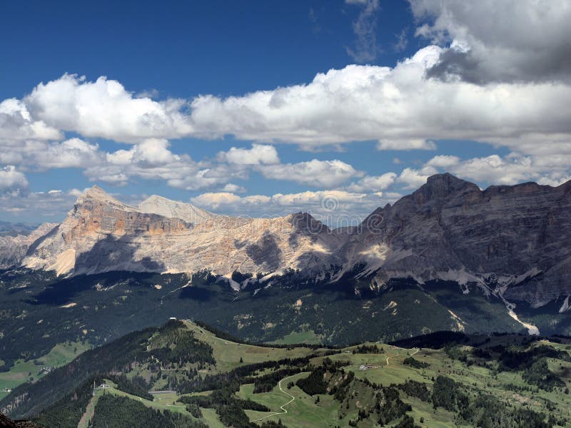 Monte Croce Cross Mountain Dolomites View Stock Photo - Image of white ...
