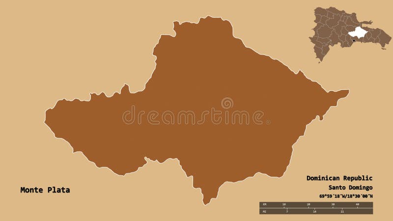 Monte Plata, Province of Dominican Republic, Zoomed. Pattern Stock ...
