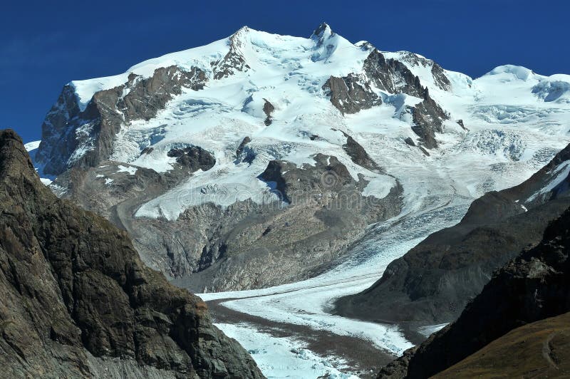 Monte Rosa stock image. Image of pennine, dufour, seracs - 20941649