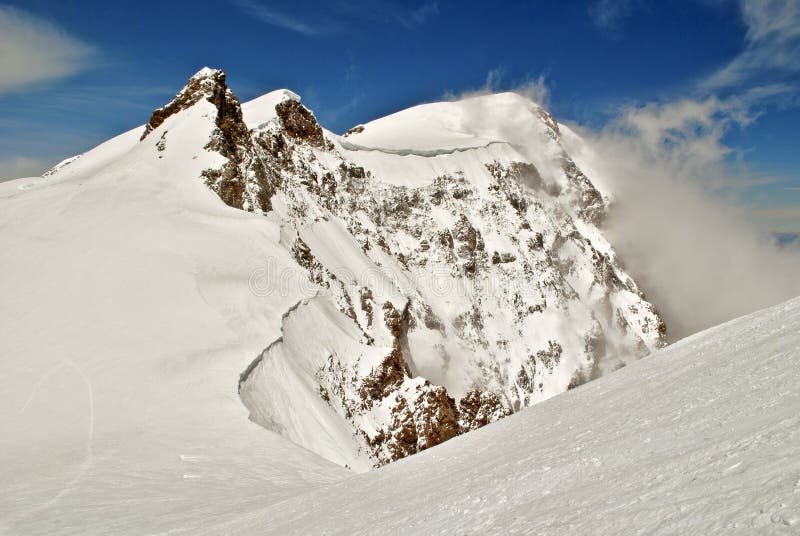 Monte rosa stock image. Image of ridge, summit, mountaineering - 25030585