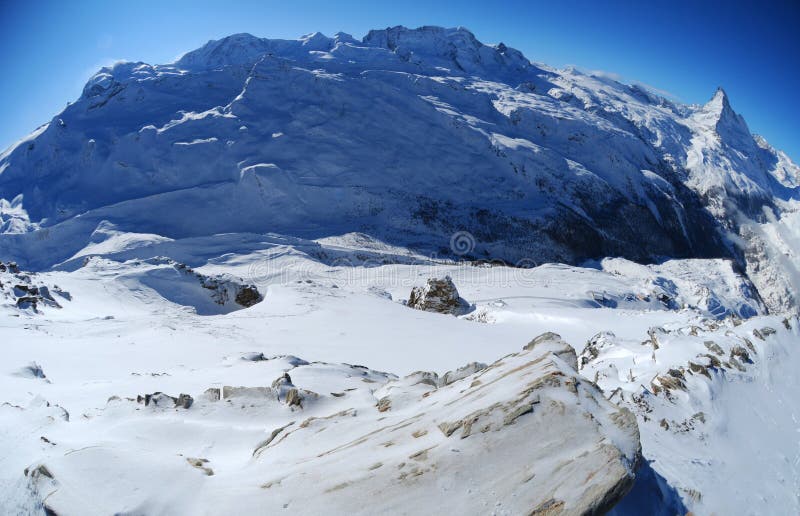 Monte Rosa mountain massif stock photo. Image of nature - 8768964
