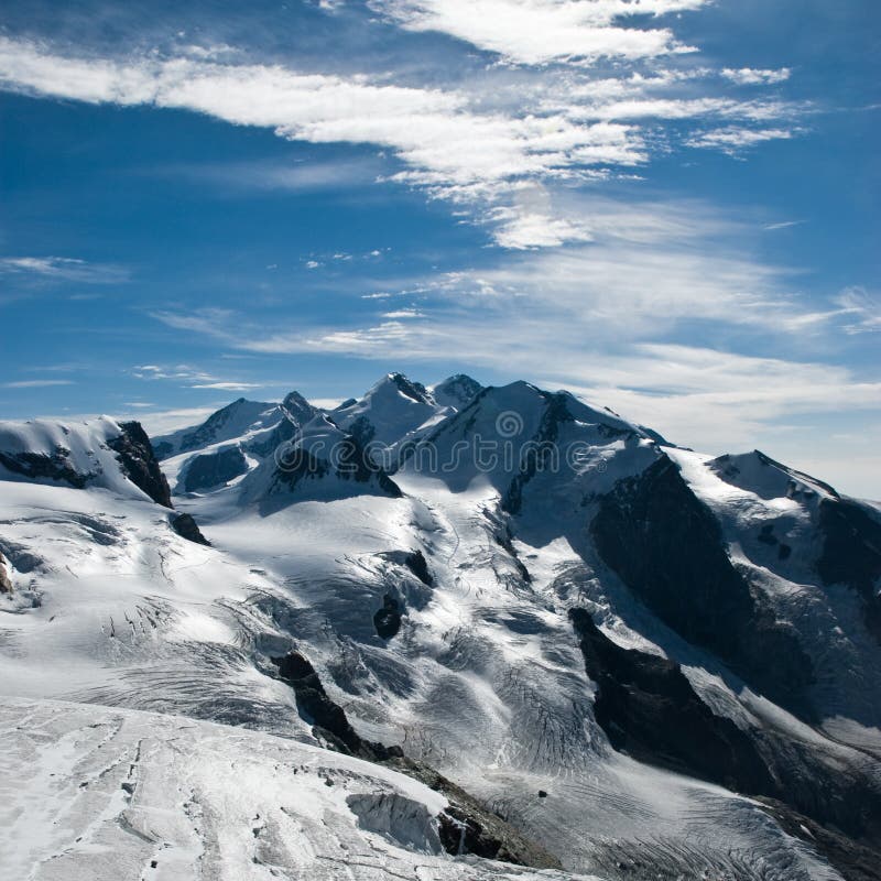 Monte rosa mountain range stock image. Image of peak, glacier - 6976603