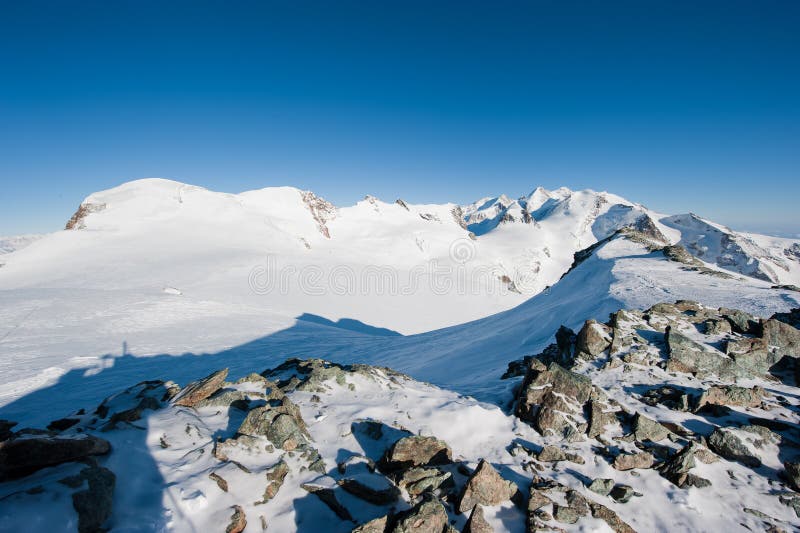 Monte rosa moutain range stock photo. Image of vista - 12238142