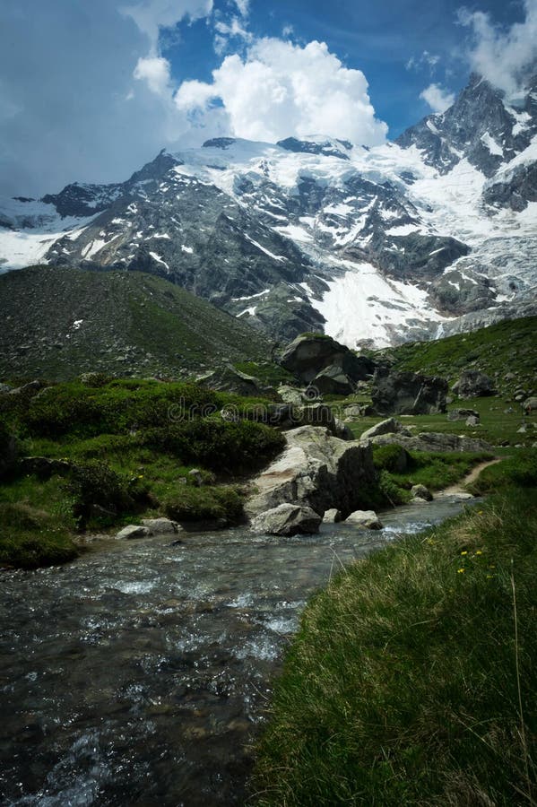 Monte rosa stock photo. Image of glacier, mountain, mountaineering ...