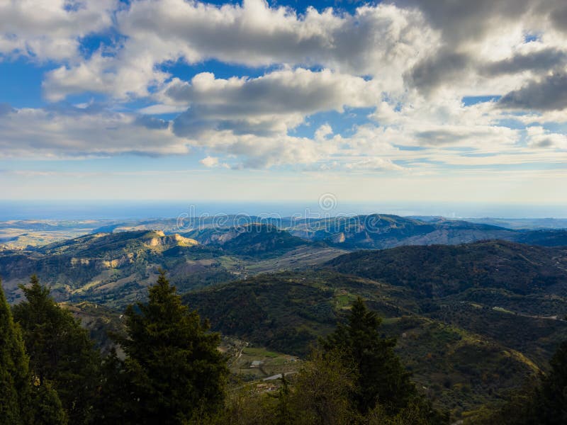 Monte Stella Aspromonte Calabria Mountains Landsacpe Stock Photo ...