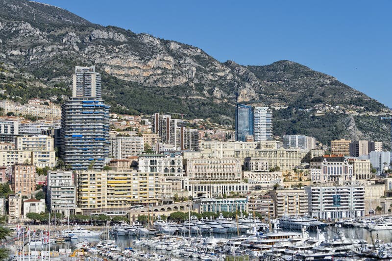 Monaco panorama stock photo. Image of alps, azur, riviera - 56277884