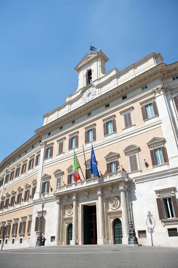 Montecitorio Palace, Rome, Italy. Stock Image - Image of montecitorio ...