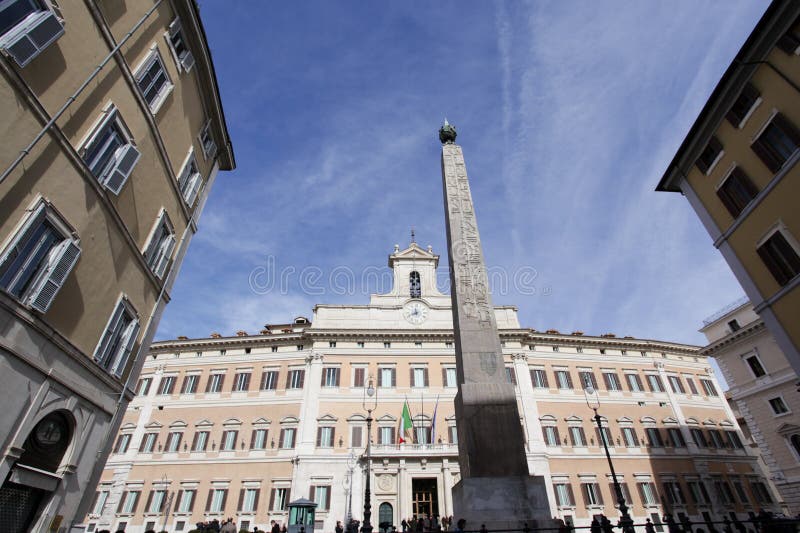 Montecitorio Palace in Rome Editorial Photography - Image of italian ...