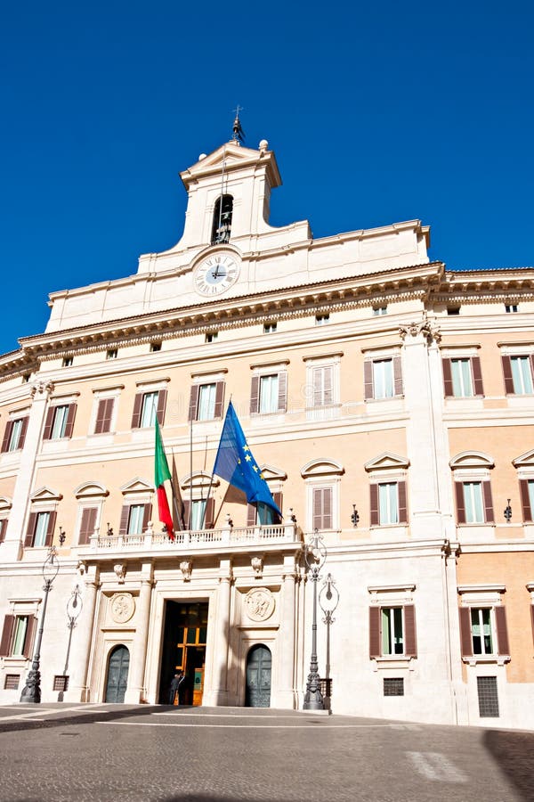 Montecitorio Palace, Rome, Italy. Stock Image - Image of montecitorio ...