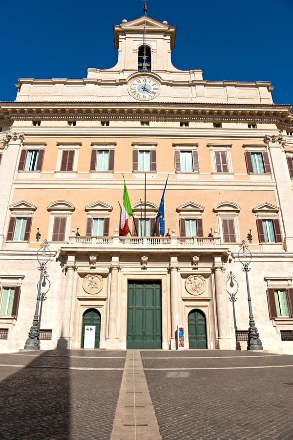 Montecitorio Palace, Rome, Italy. Stock Image - Image of montecitorio ...