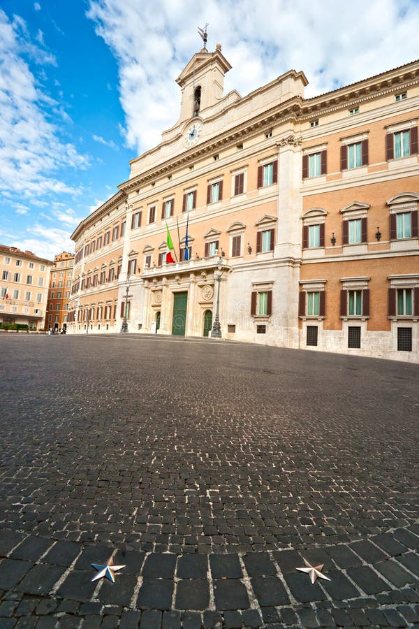 Montecitorio Palace, Rome, Italy. Stock Image - Image of montecitorio ...