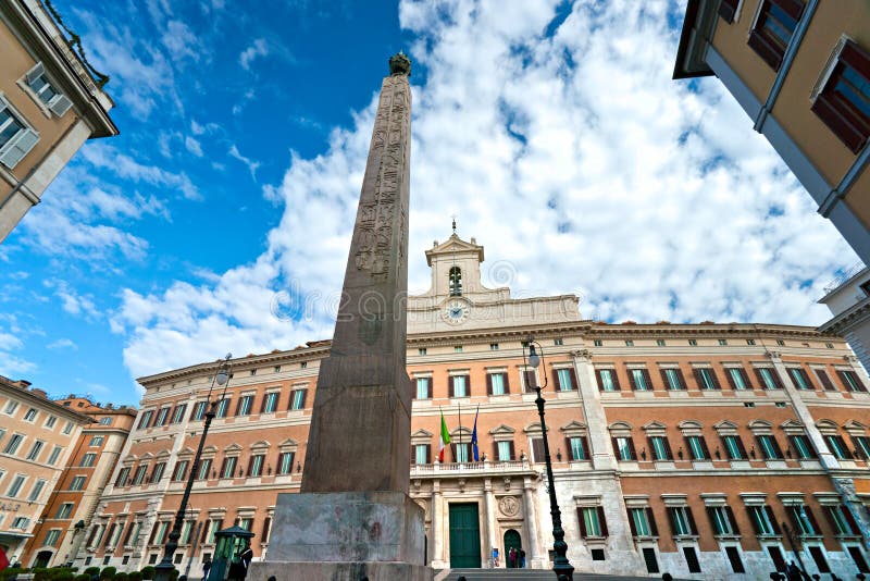 Montecitorio Palace, Rome, Italy. Stock Image - Image of montecitorio ...