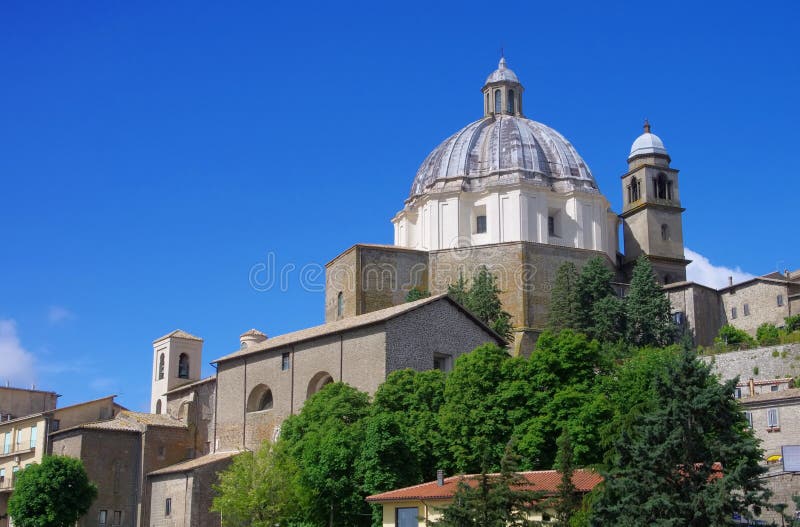 Cathedral Of Montefiascone. Stock Image - Image of belfry, cathedral ...