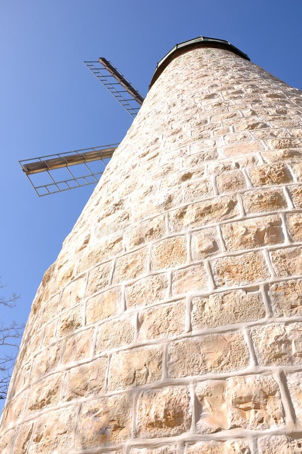 Montefiore Windmill, Jerusalem Stock Image - Image of mill, travel ...