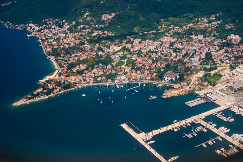 Montenegrin Coast, View from the Airplane. Stock Photo - Image of ...