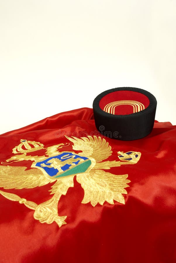 Montenegrin flag and cap stock photo. Image of national - 4865824