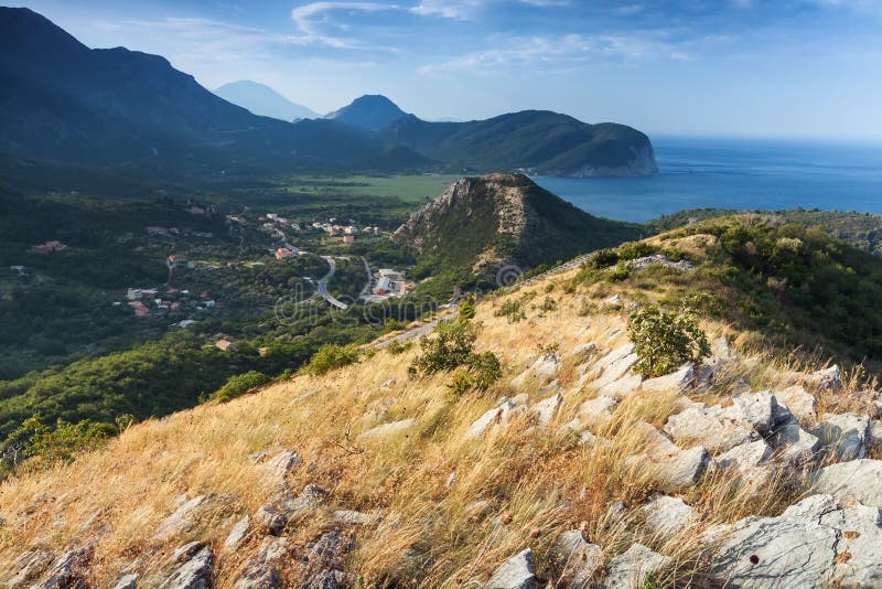 Montenegro. Coastal Mountain Landscape Stock Photo - Image of rural ...