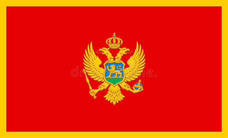 Montenegro Flag Design Vector Stock Vector - Illustration of logo ...