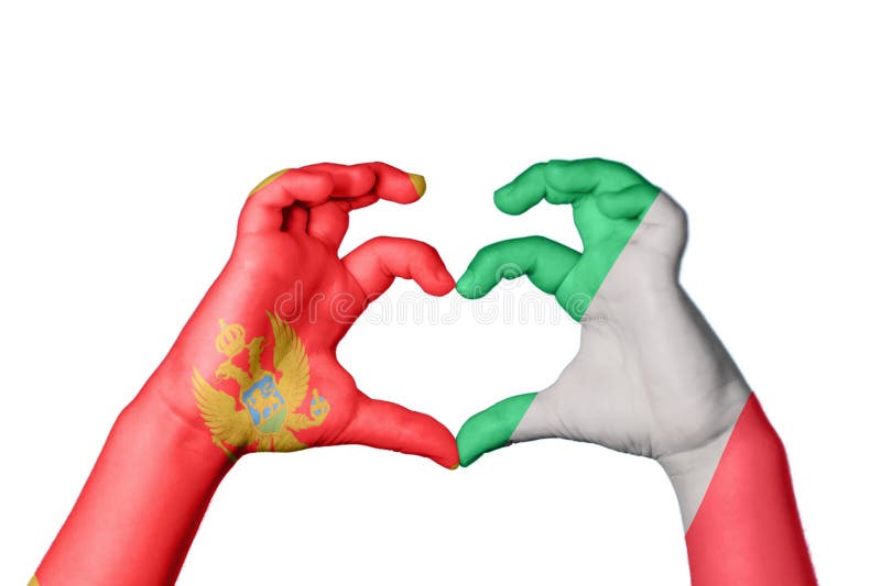 Montenegro Italy Heart, Hand Gesture Making Heart Stock Image - Image ...