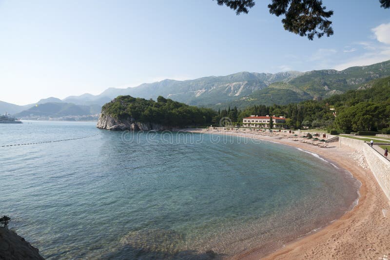 Budva Riviera, Budva Beach, Montenegro Stock Image - Image of leisure ...