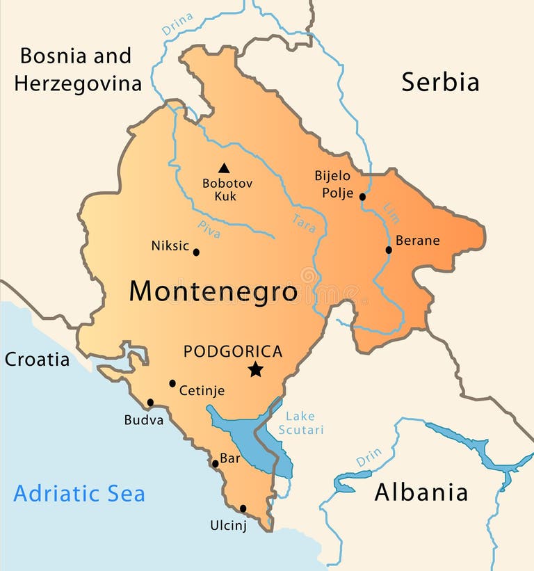 Map Montenegro Stock Illustrations – 4,578 Map Montenegro Stock ...