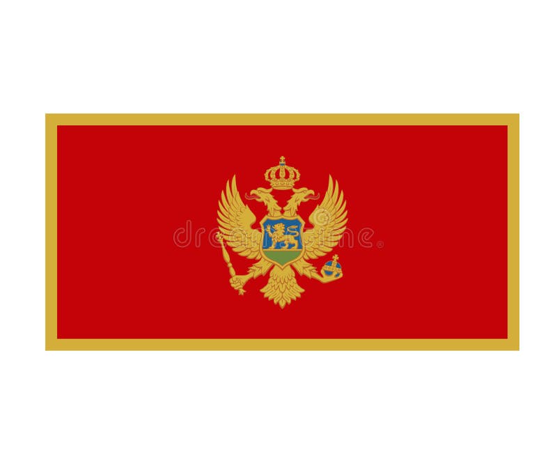 Montenegro Flag National Europe Emblem Symbol Icon Vector Stock Vector ...