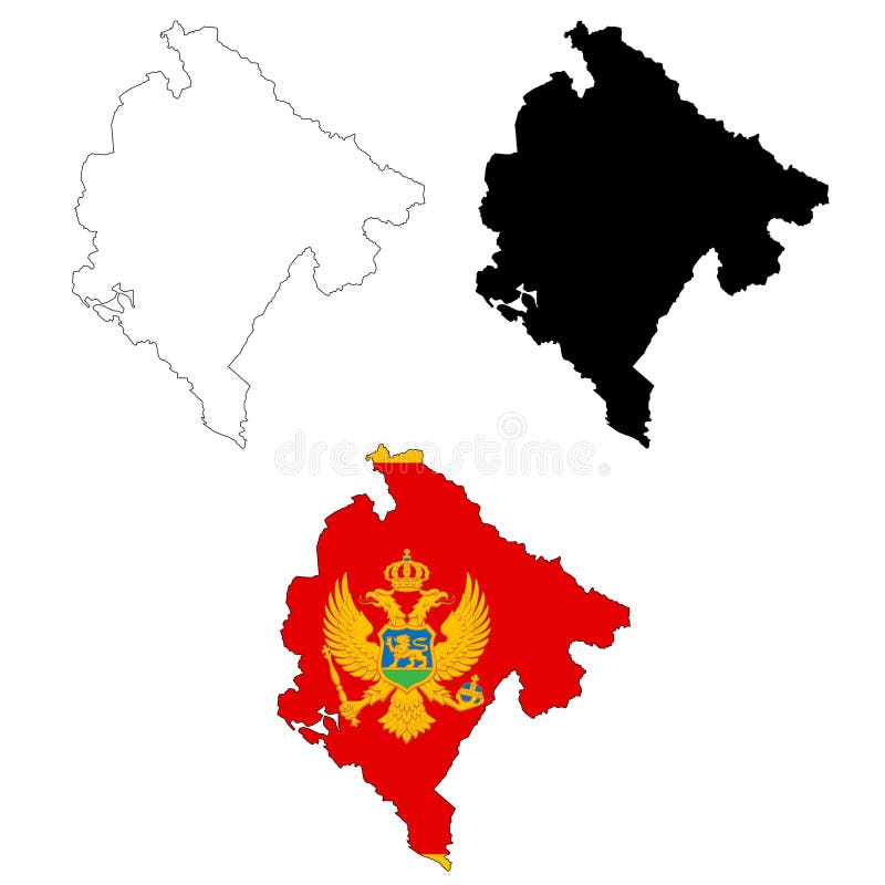 Montenegro Map Icon. Montenegro Map Clipart. Montenegro Flag Map Sign ...