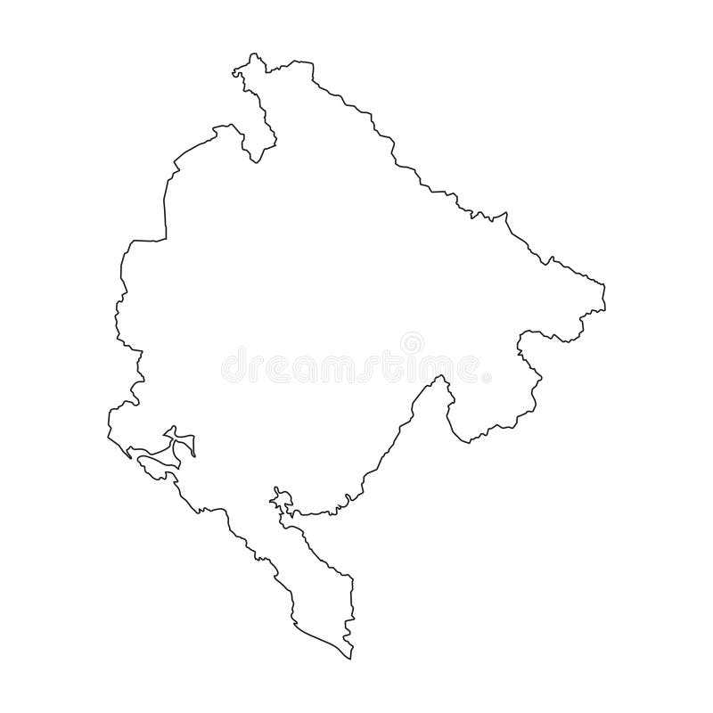 Montenegro map icon vektor stock illustration. Illustration of triangle ...