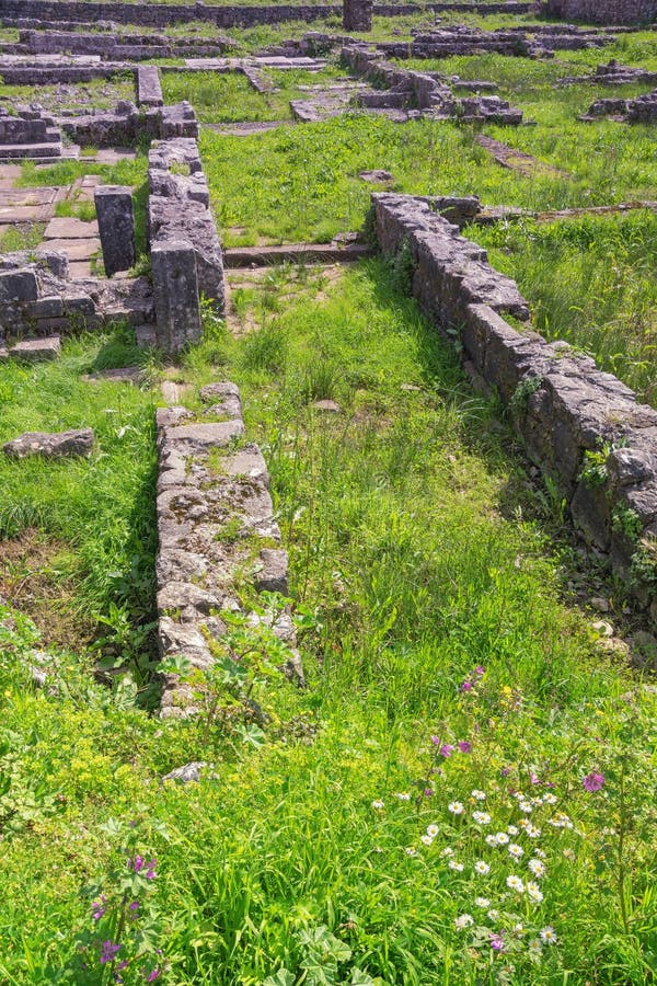 Montenegro, Old Town of Kotor. Remains of Ancient St Stock Photo ...