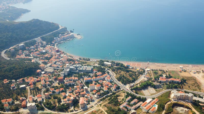 Montenegro, Rafailovici. the View on Sea Beach. Stock Photo - Image of ...