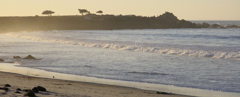 Monterey Beach stock image. Image of cliff, america, sunny - 39120331
