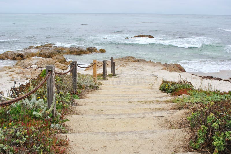 Monterey beach walkway stock photo. Image of summer, walkway - 77054080