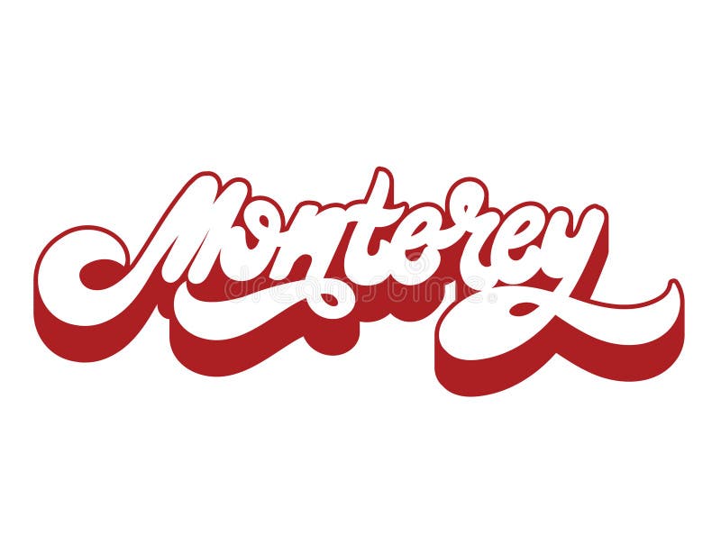Monterey Letras Del Handwrittem Del Vector Aisladas Ilustración del ...