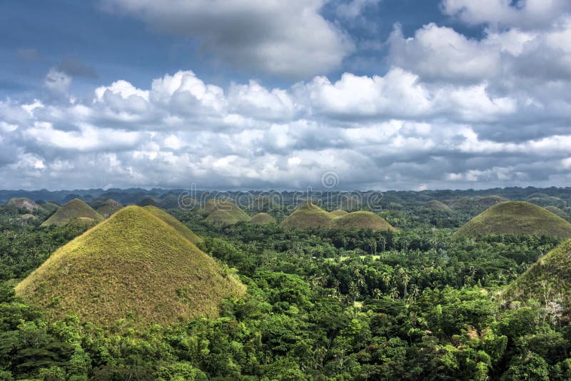 Montes Do Chocolate, Cebu, As Filipinas Imagem de Stock - Imagem de ...