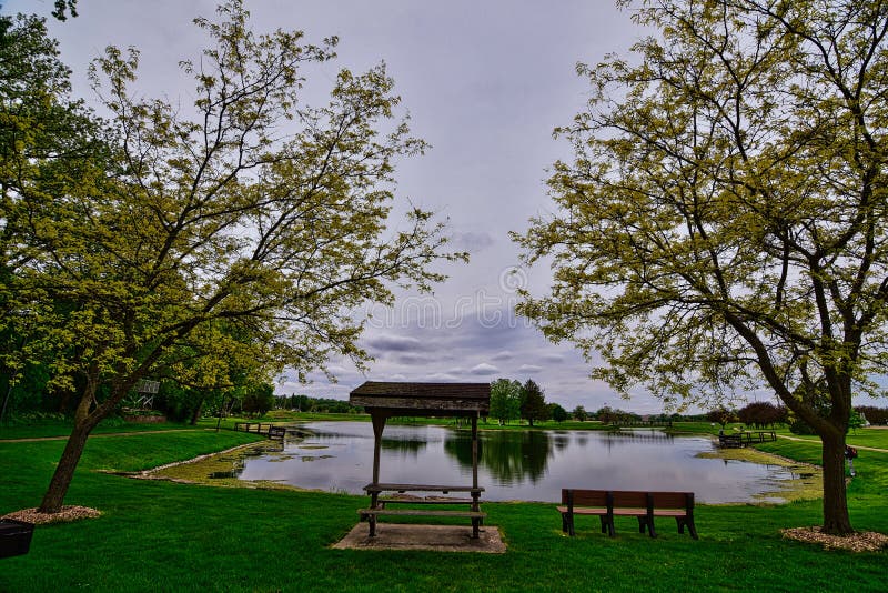 Montesian Spring Lake in Monticello WI Artesian Well Benches between ...