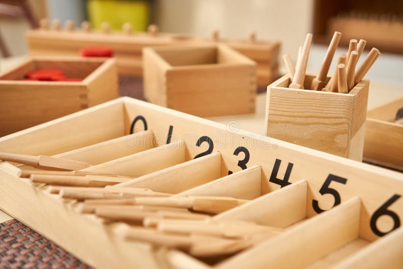 Montessori Counting Rods stock image. Image of education - 30379981