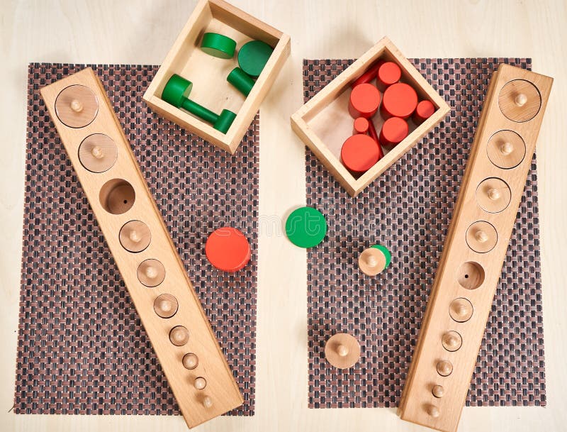 Montessori Counting Games Learning Numbers Stock Image - Image of math ...