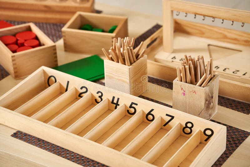 Montessori Counting Rods stock image. Image of education - 30379981