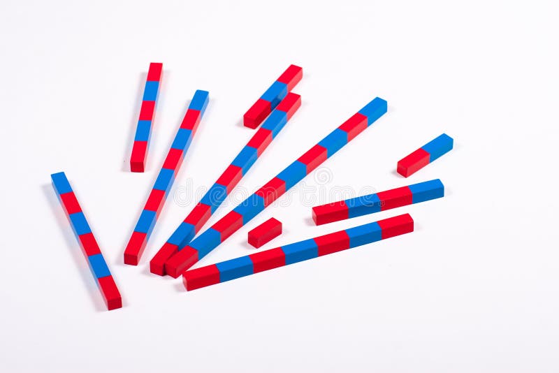 Montessori Counting Rods stock image. Image of education - 30379981