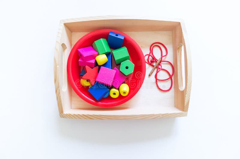 Montessori Material Children. the Study of Mathematics Stock Photo ...
