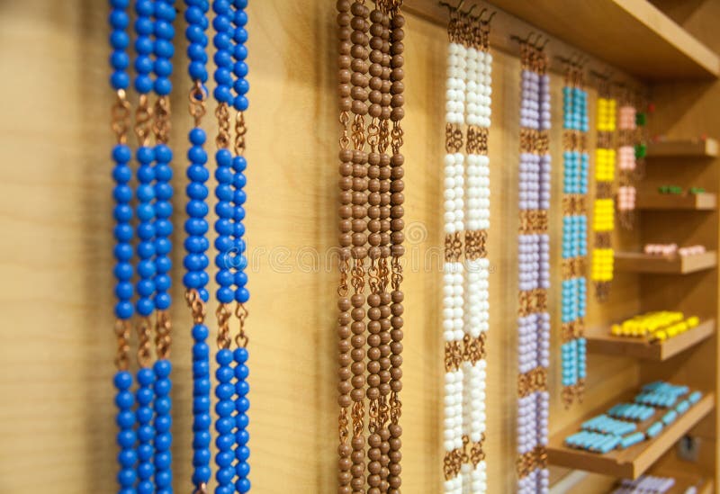 Counting Material in Montessori Class. Stock Photo - Image of counting ...