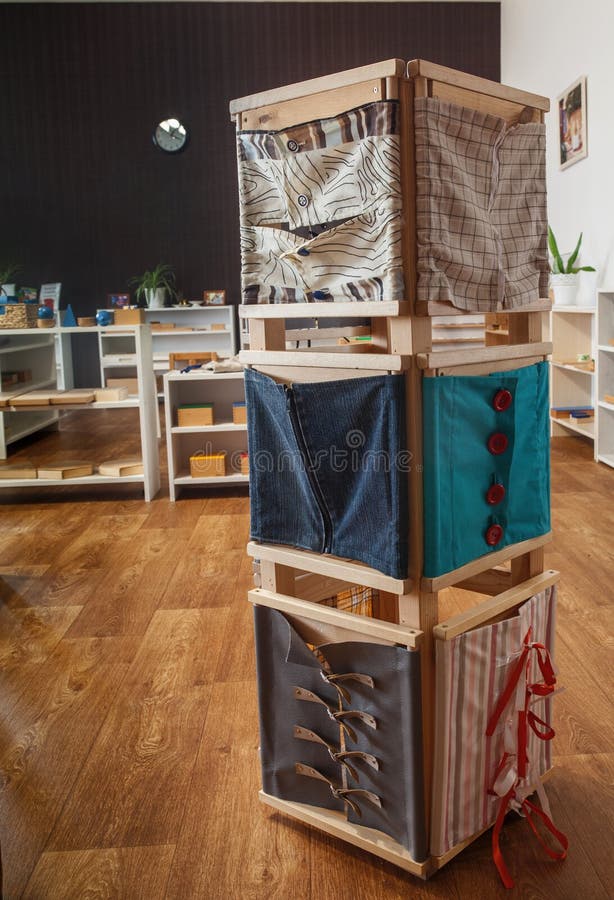 Dressing Frames: Montessori Practical Life Toys Stock Image - Image of ...